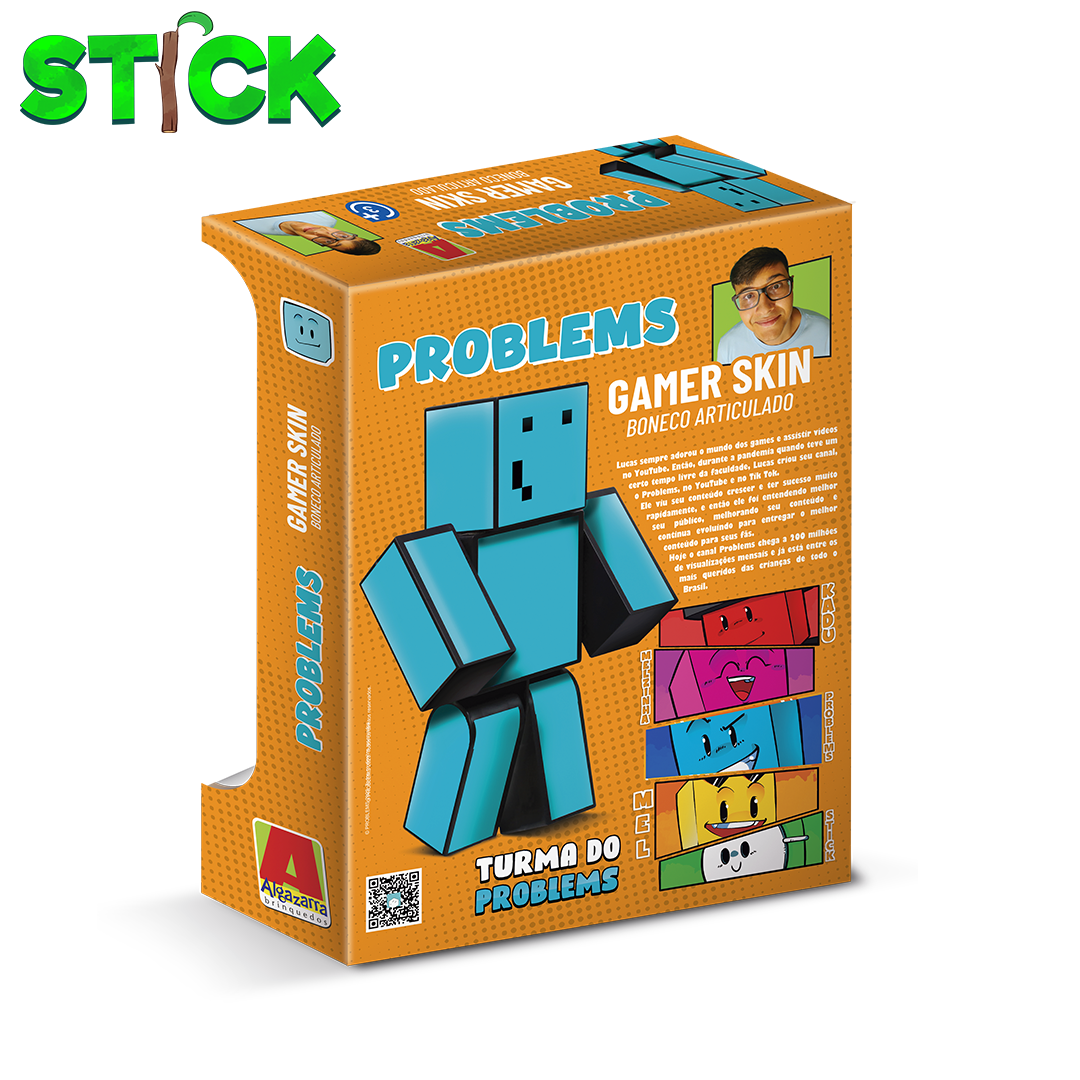 Boneco Stick Problems Pequeno - 25CM - ALGAZARRA - Curta Loja ...