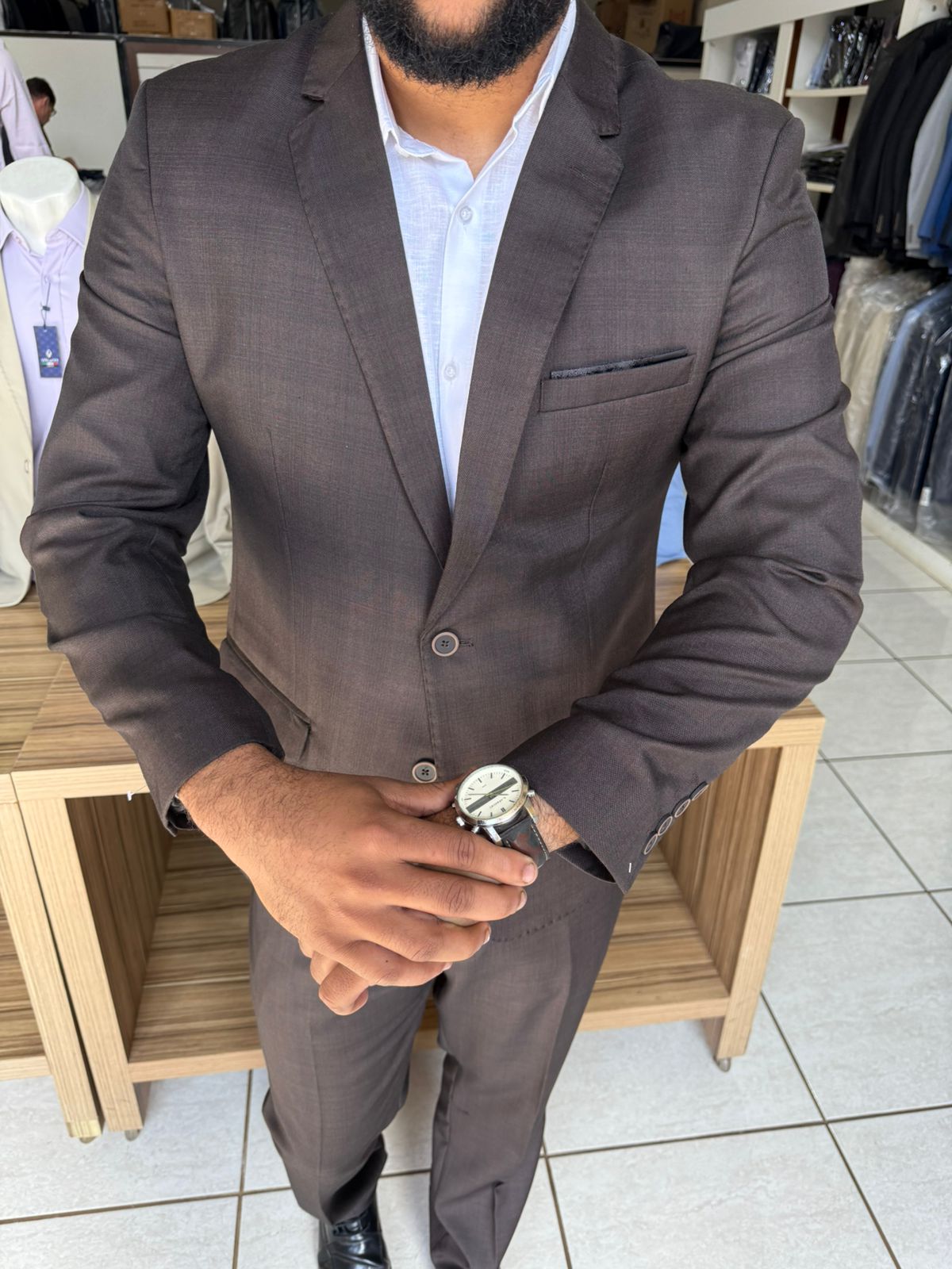 terno poliviscose marrom, terno masculino, ternos - S&S Ternos e ...