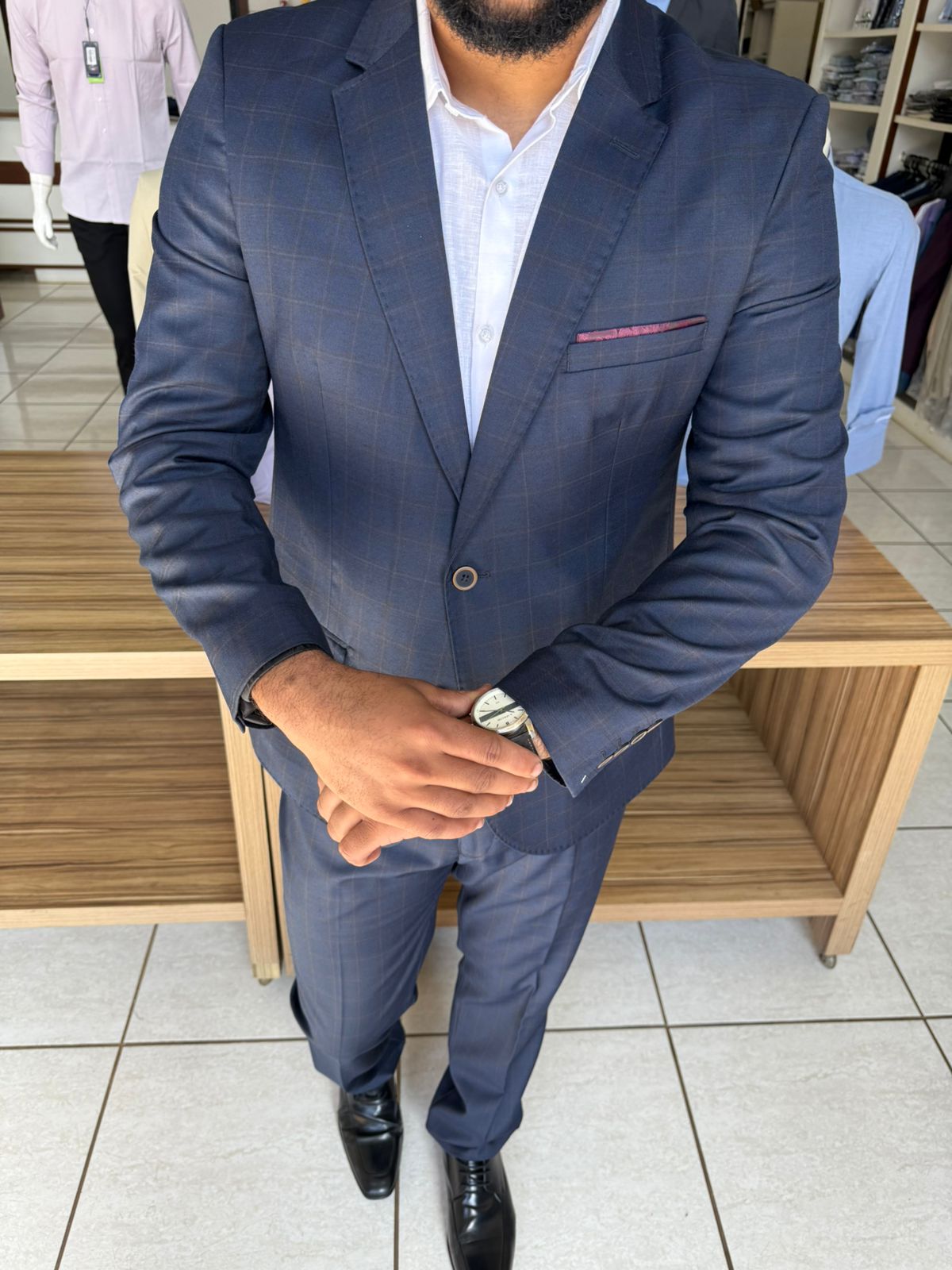 Terno Plus Size, microfibra , tamanhos grandes, terno azul - S&S Ternos ...