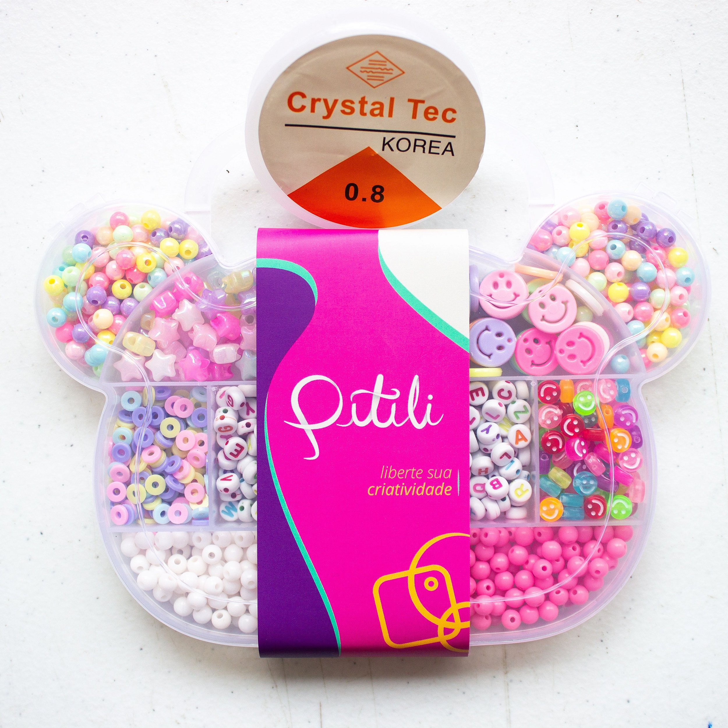 Kit Miçanga Infantil Colorida Para Pulseira e Colar - 850 Peças ...