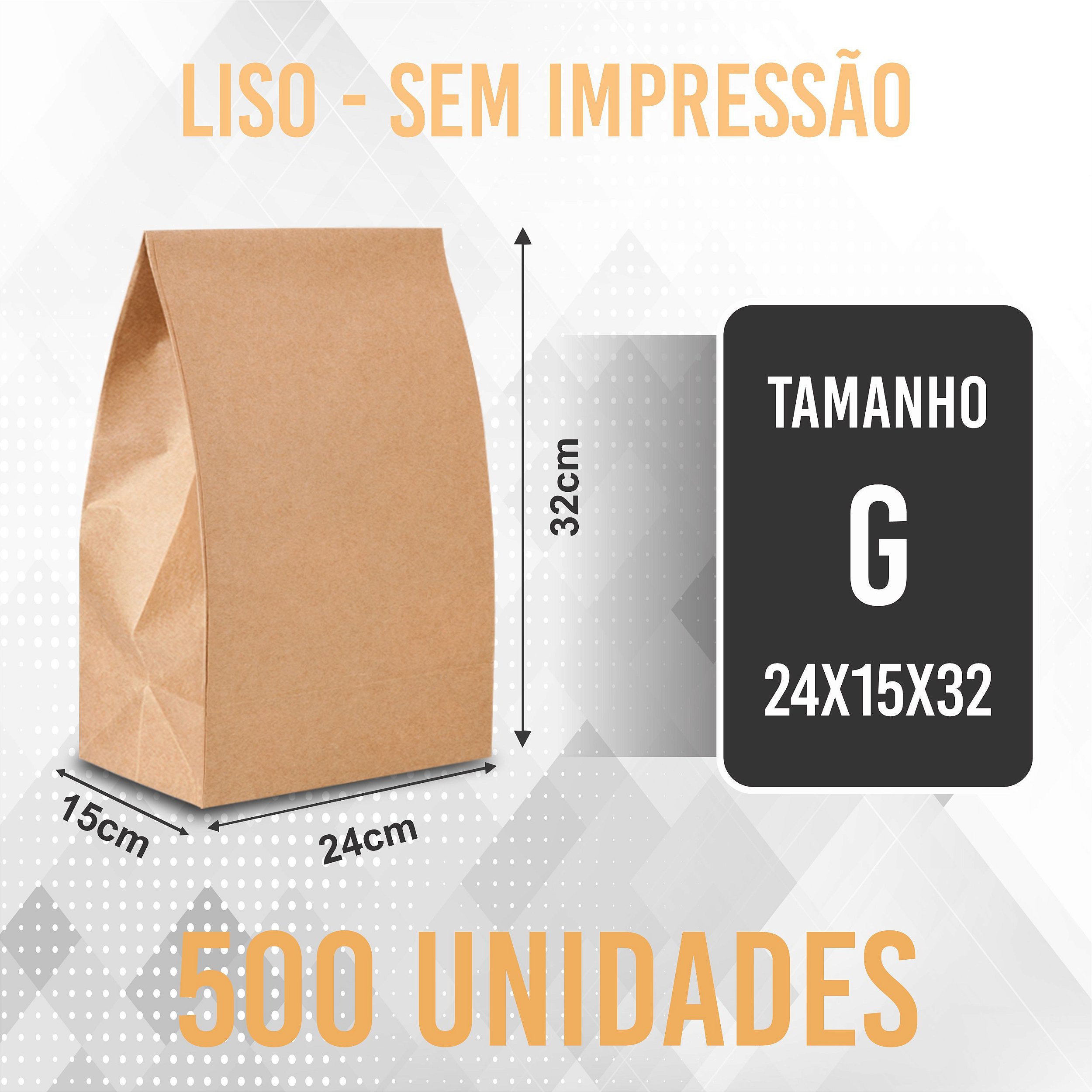 Saco SOS G Liso - 500 Unidades - Dalpack Embalagens