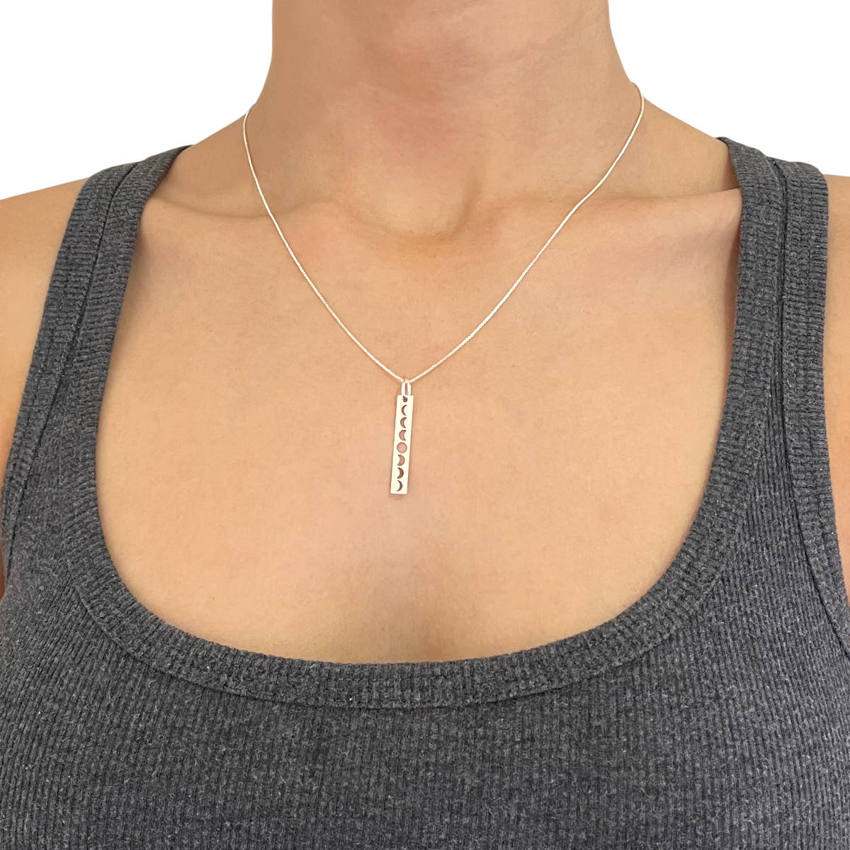 Corrente com Pingente Fases da Lua de Prata 925 Legítima - Hakuna Joias ...