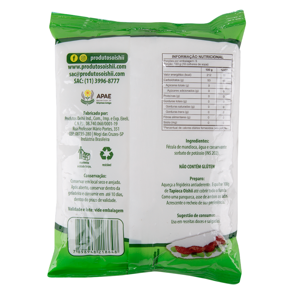 Tapioca 500g - Produtos Oishii
