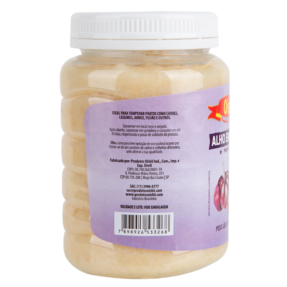 Alho Em Pasta Sem Sal 400g - Produtos Oishii