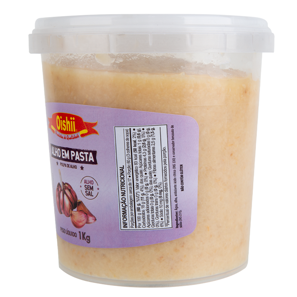 Alho Em Pasta Sem Sal 1kg - Produtos Oishii