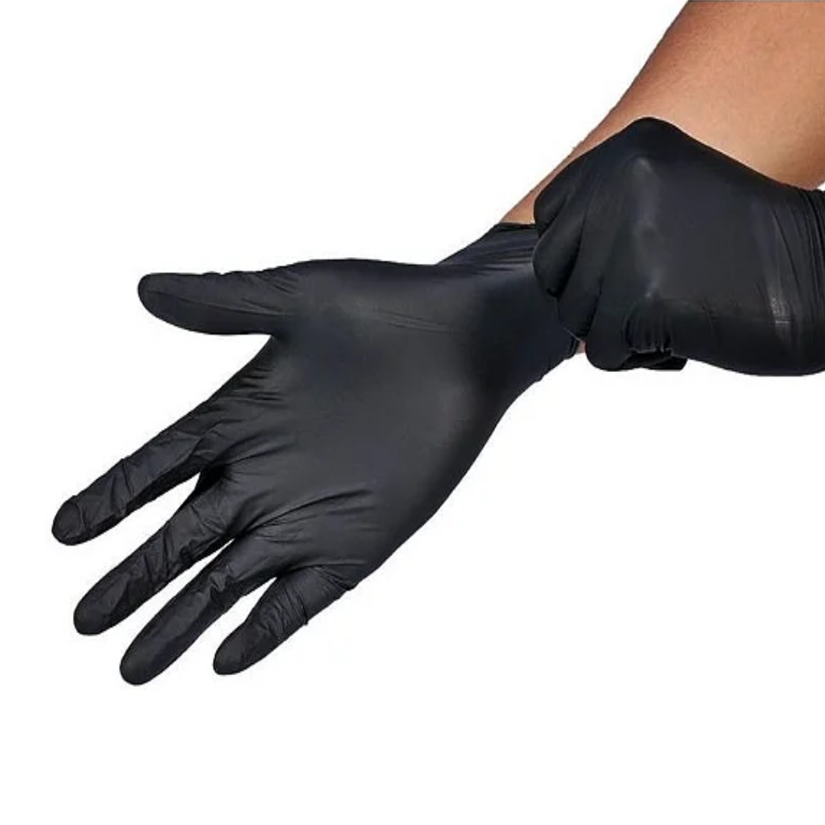 Luva Nitrílica Preta Caixa Com 100 Un Inoven - Cosméticos Natalia