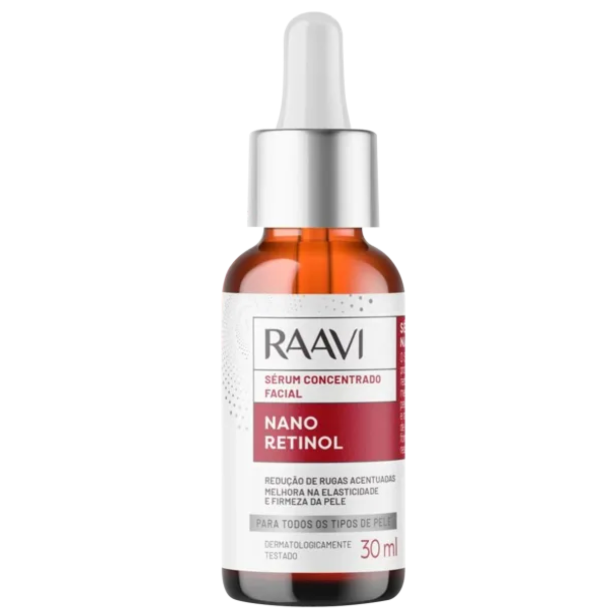 Sérum Facial Concentrado Nano Retinol Raavi 30ml - Cosméticos Natalia