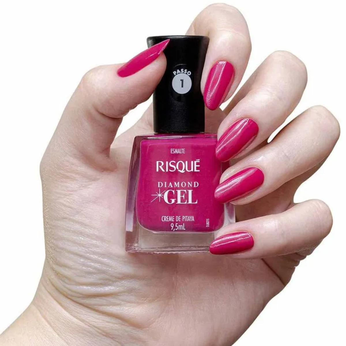 Esmalte Diamond Gel Risqué 9,5ML Passo 1 - Cosméticos Natalia