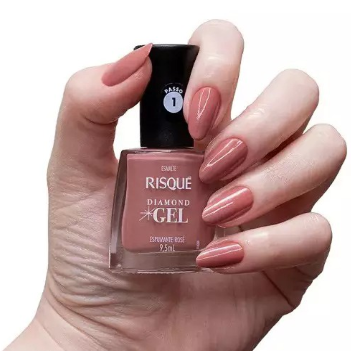 Esmalte Diamond Gel Risqué 9,5ML Passo 1 - Cosméticos Natalia