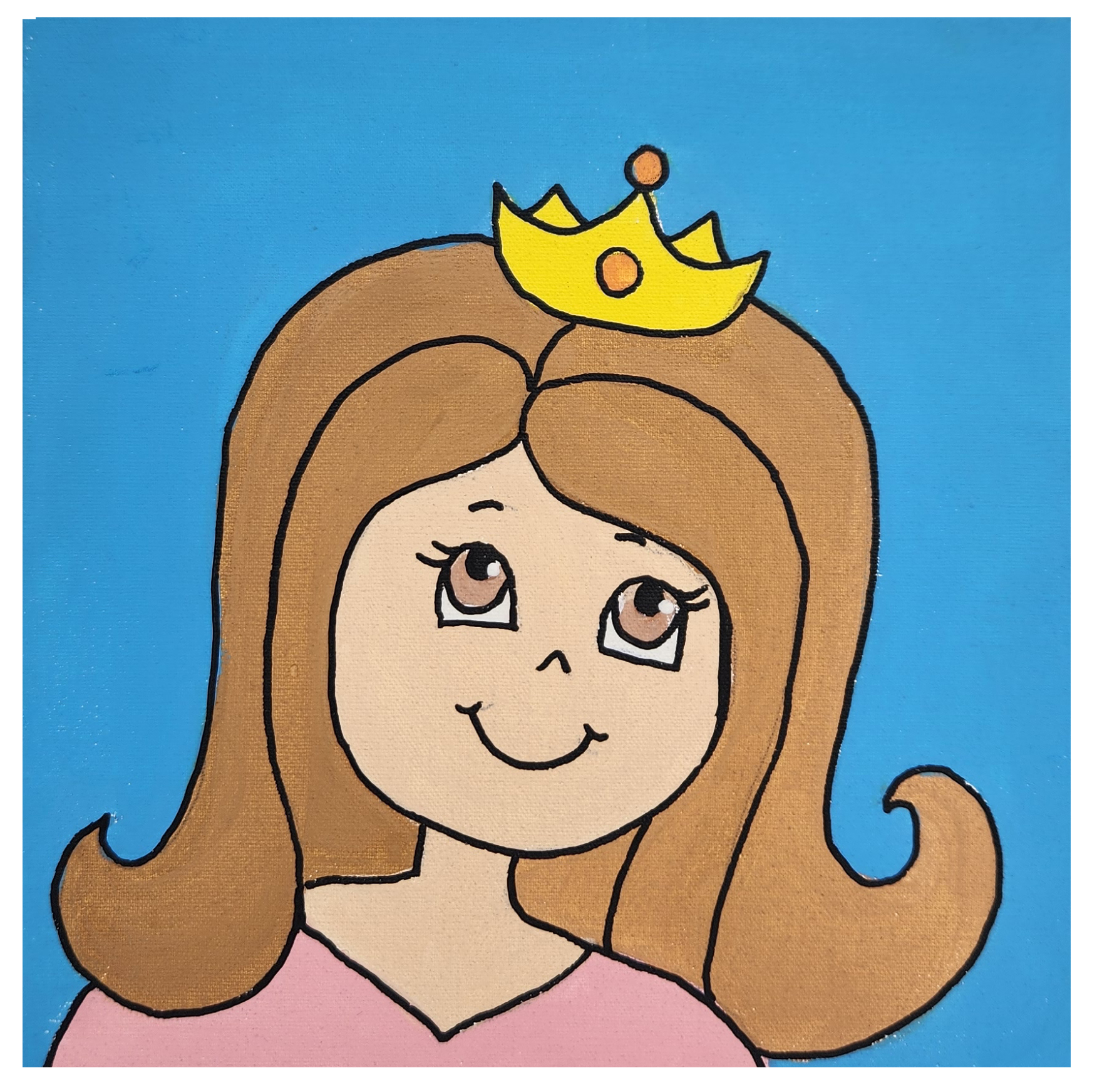 Tela Riscada Princesa 17x17 cm - Loja oficial Daiara