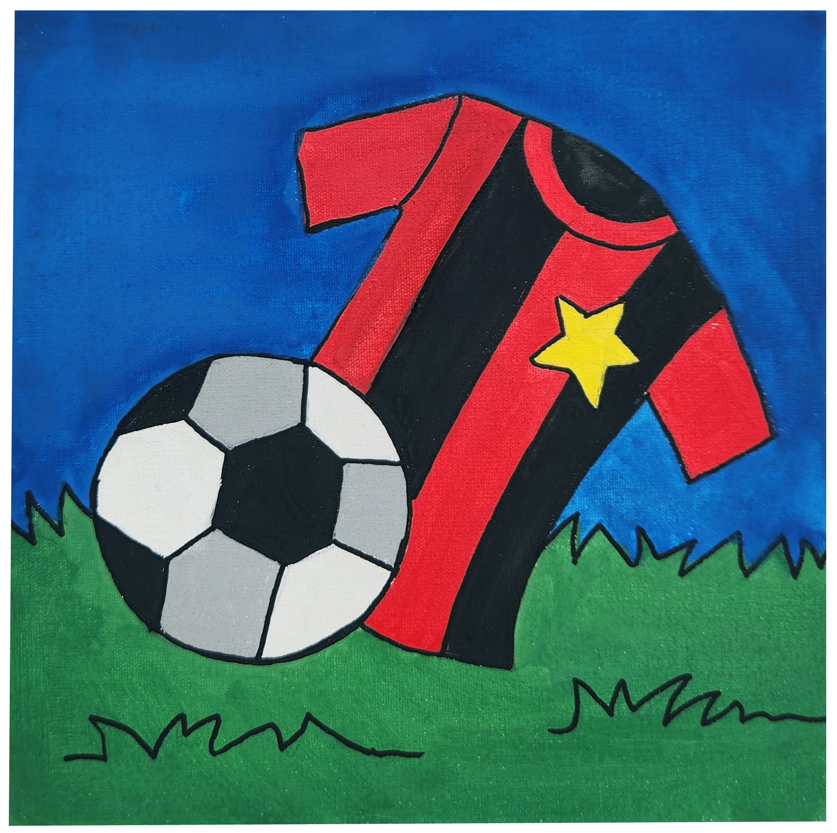 Tela Riscada Futebol 17x17 cm - Loja oficial Daiara