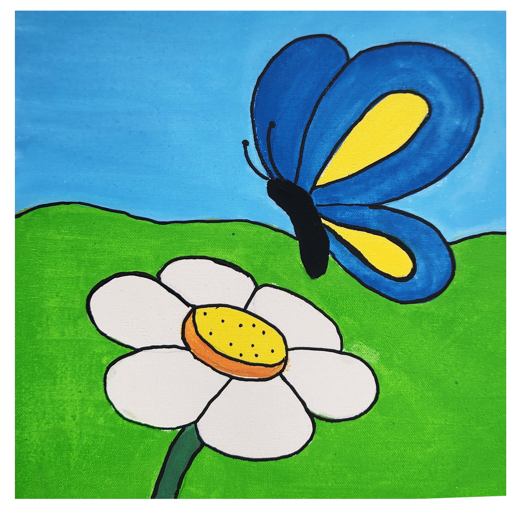 Tela Riscada Borboleta 17x17 cm - Loja oficial Daiara