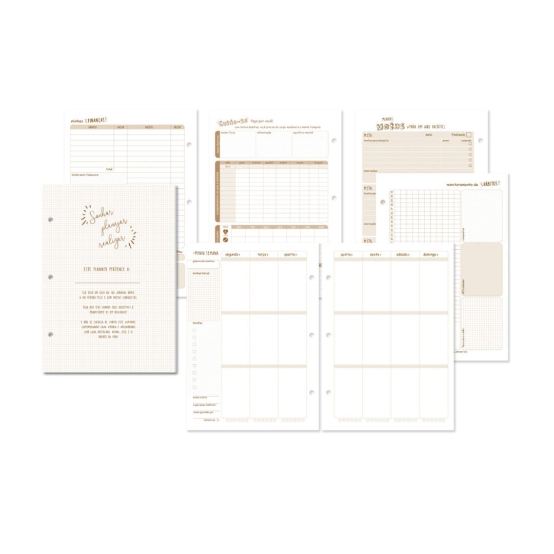 Caderno Planner Argolado Buquê - Papel Picado - Papelaria, presentes ...