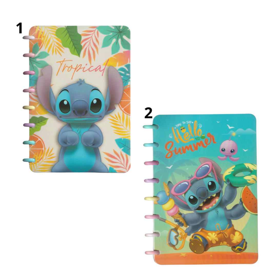 Caderno de Disco Stitch Colorido - Papel Picado - Papelaria, presentes ...