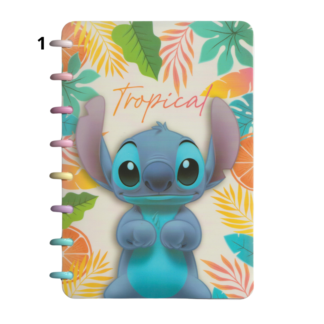 Caderno de Disco Stitch Colorido - Papel Picado - Papelaria, presentes ...