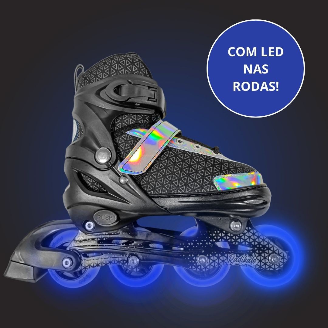 Patins Azul Infantil Unitoys - Diversão com LED e Conforto - Fazendo ...