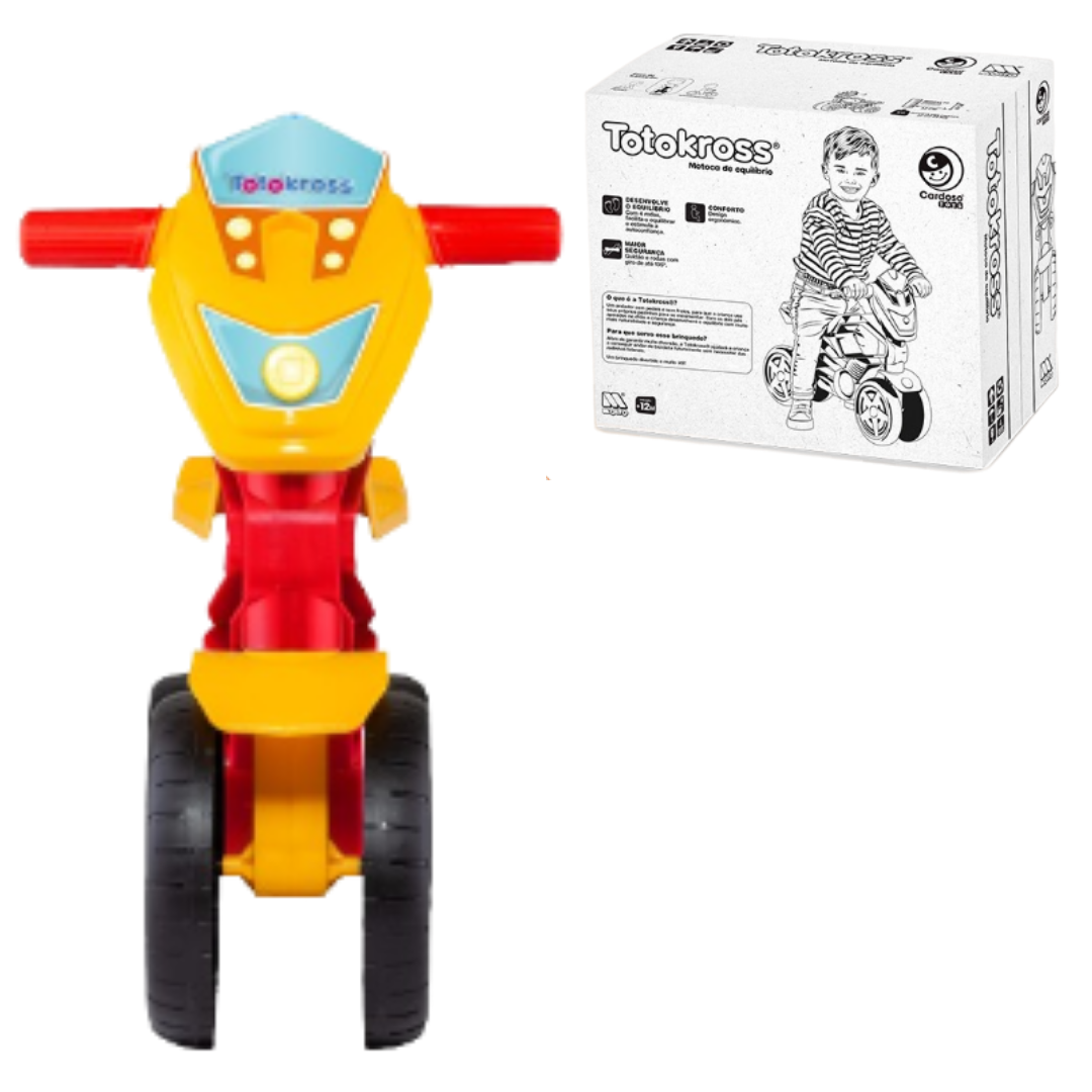 Totokross Motoca Vermelha 4 Rodas Sem Pedal - Fazendo Seus Filhos Felizes