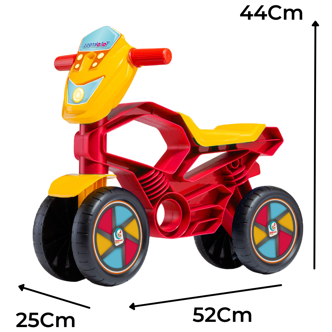 Totokross Motoca Vermelha 4 Rodas Sem Pedal - Fazendo Seus Filhos Felizes