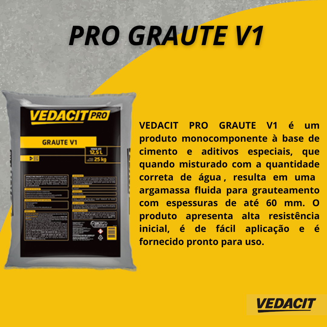 Graute V1 Saco 25kg - VEDACIT PRO - Comercial Carvalho - Distribuidor ...