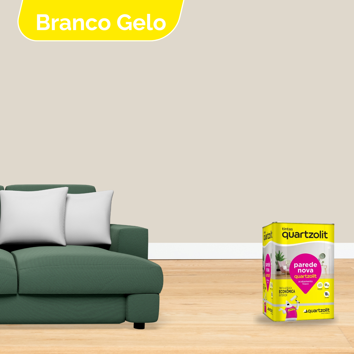 Parede Nova: Tinta Acrílica 18L | Branco Gelo - Comercial Carvalho ...
