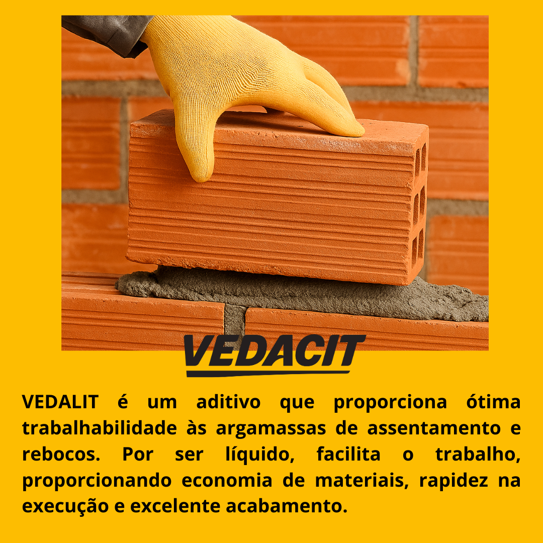 Vedalit Aditivo Plastificante 900ml - Vedacit - Comercial Carvalho ...