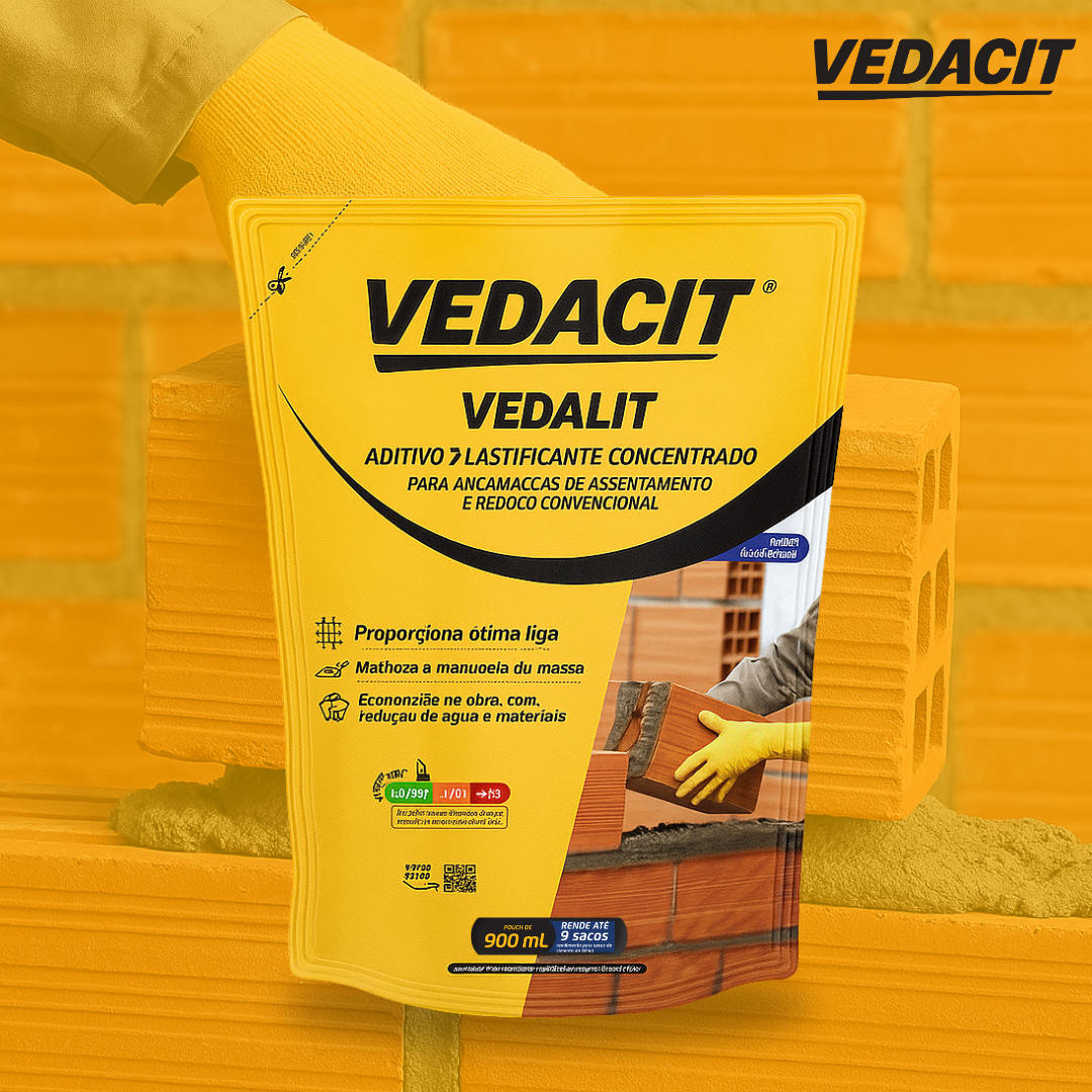 Vedalit Aditivo Plastificante 900ml - Vedacit - Comercial Carvalho ...