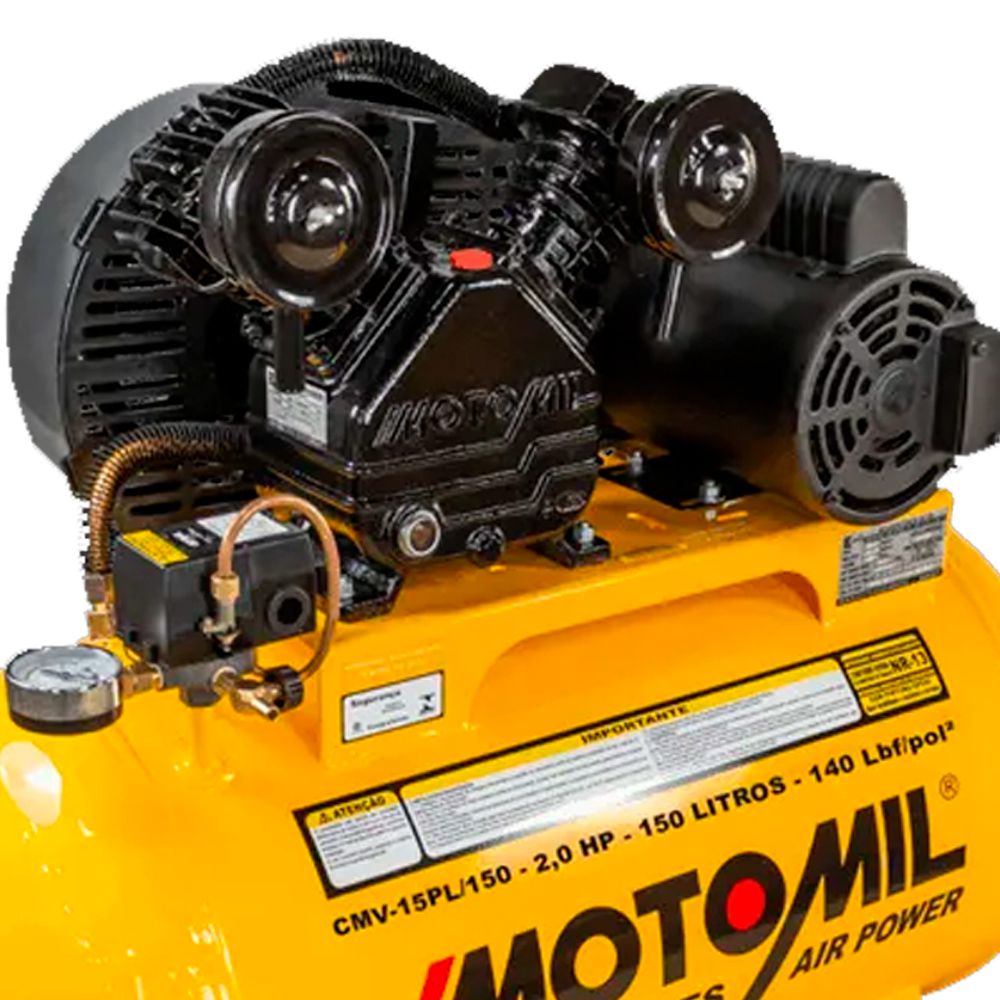 Compressor Air Power 9 Pés 2Hp 100L 220V Motomil CMV-10PL/100A ...