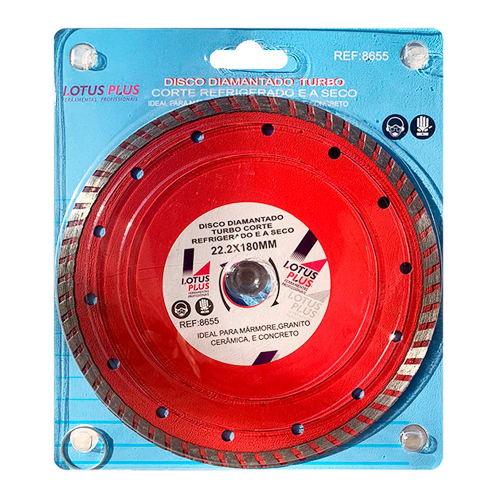 Disco de Corte Diamantado Turbo Cerâmica e Concreto 7 Polegadas 180mm x ...