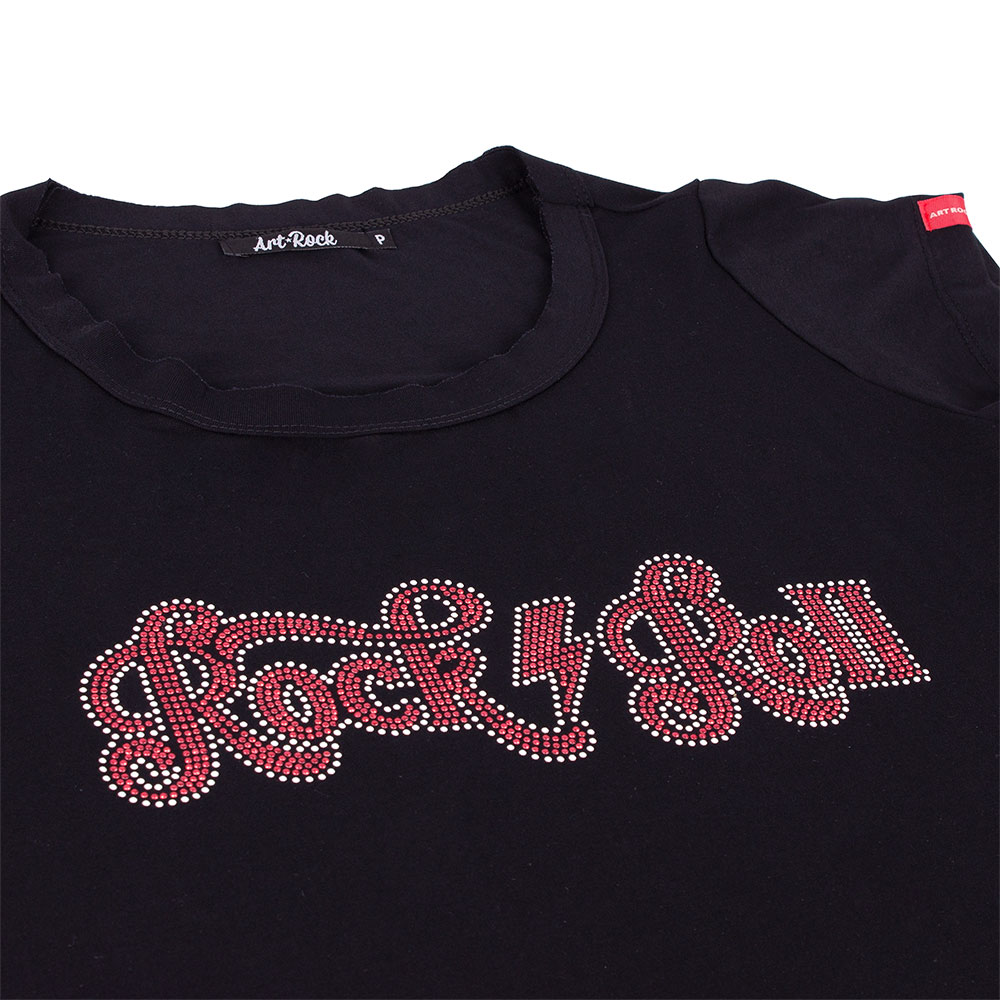 Blusa Gola Redonda Red Rock Preta - Atacado Art Rock