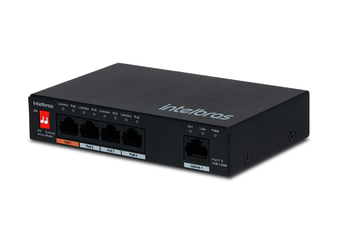 Switch 5 Portas Fast Com 4 Portas Poe Sf 500 Hi-Poe Skd - Intelbras ...