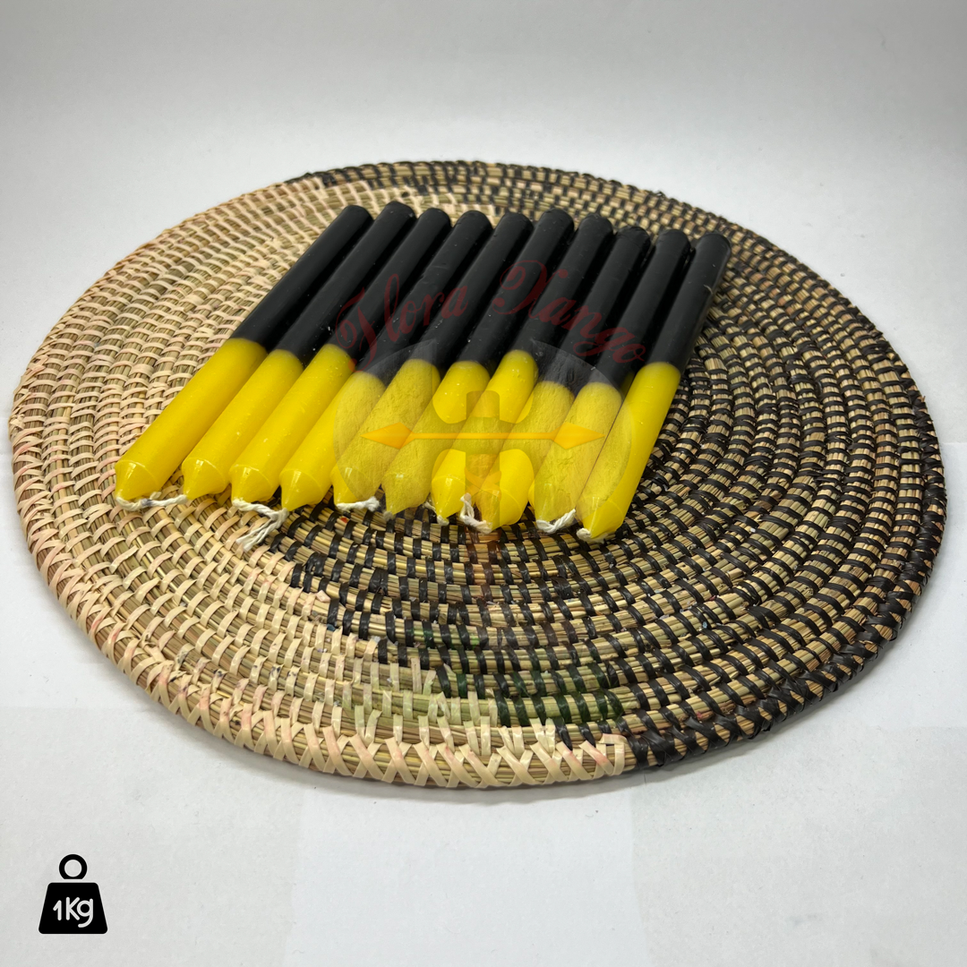 Vela Comum Palito Bicolor - Flora Xangô