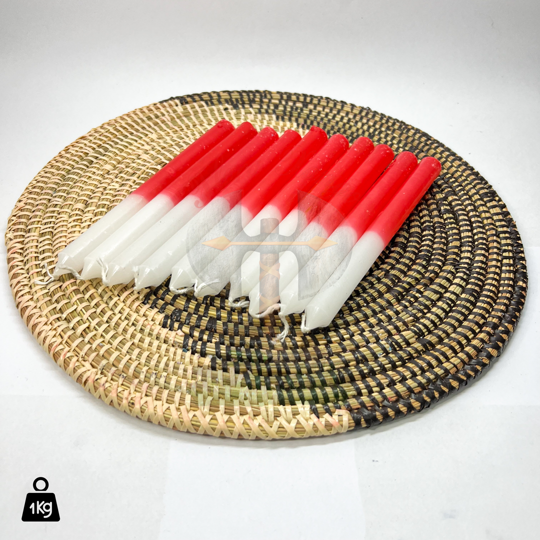 Vela Comum Palito Bicolor - Flora Xangô