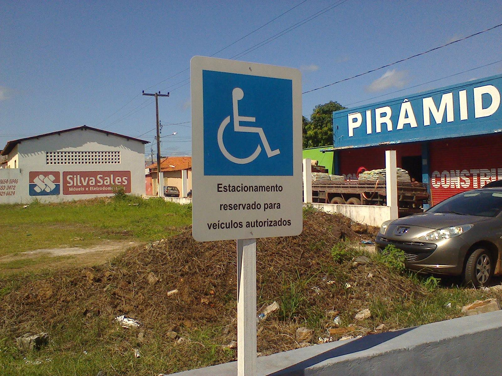 Placa sinalização vaga exclusiva PCD pne - Tudo para tornar os ...