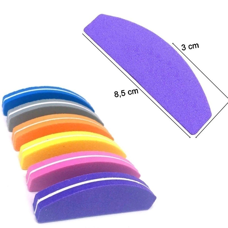 Mini Lixa Buffer Polidora Polidora Colorida- King Nails - Oba Cílios