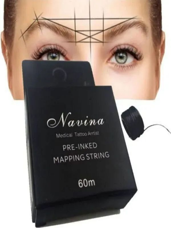 Linha Para Marcação De Sobrancelha Preta 60m Navina Oba Cílios