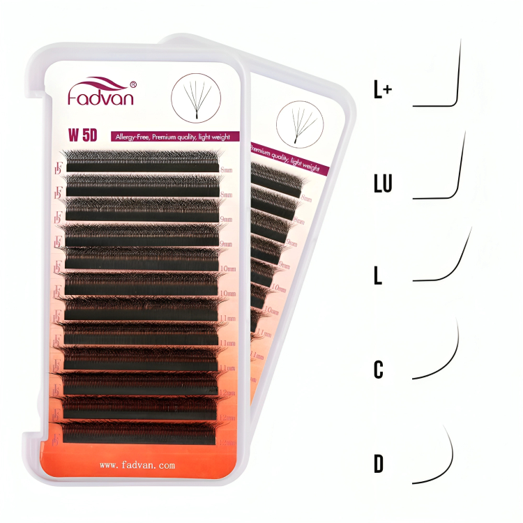 Cílios Fadvan Fio 6D W Volume Egípcio - Efeito Fox - Oba Cílios