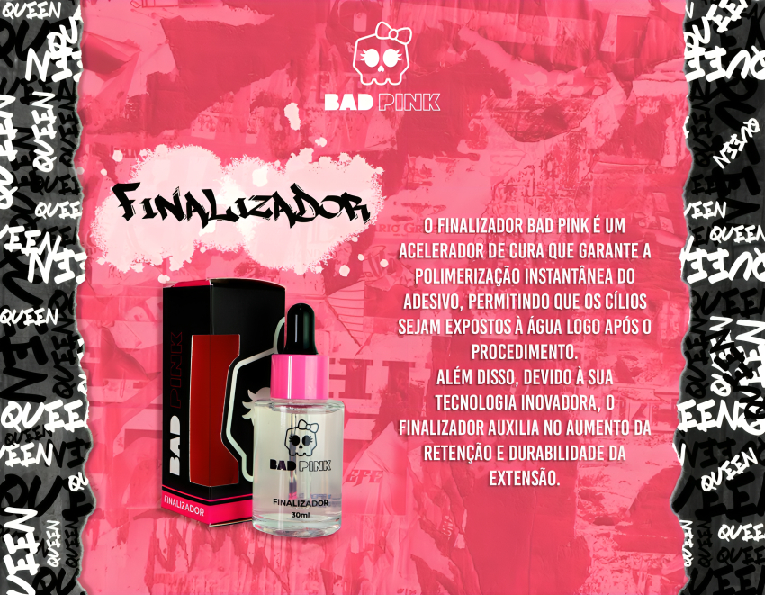 Finalizador BAD PINK - 30ML - Oba Cílios