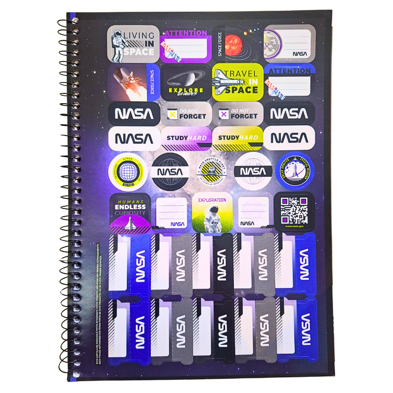Caderno Universitário 1 Matéria 80 Folhas Nasa Solar System - Jully ...