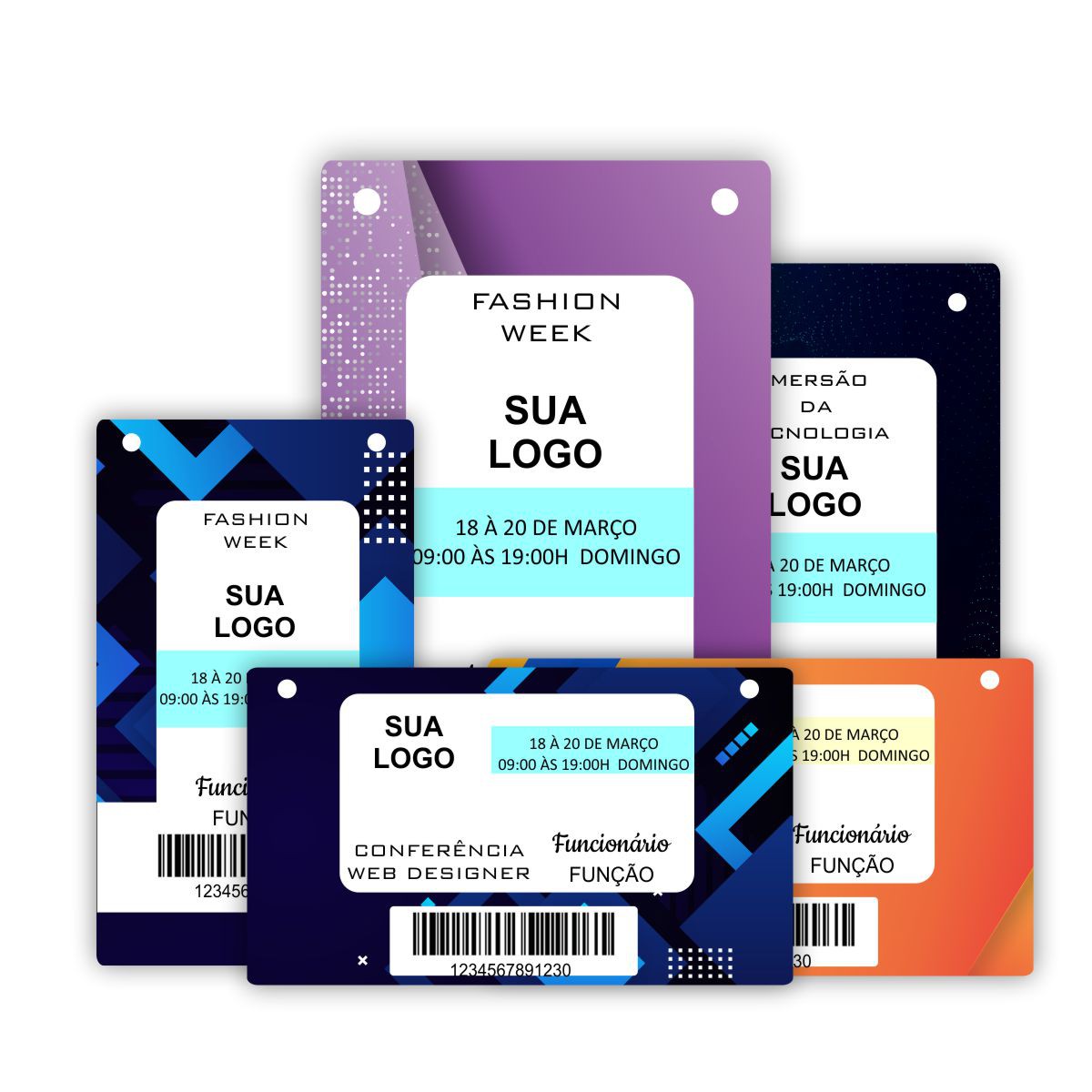 CREDENCIAL PARA EVENTOS 10x15cm - 150 unidades - Malires Gráfica