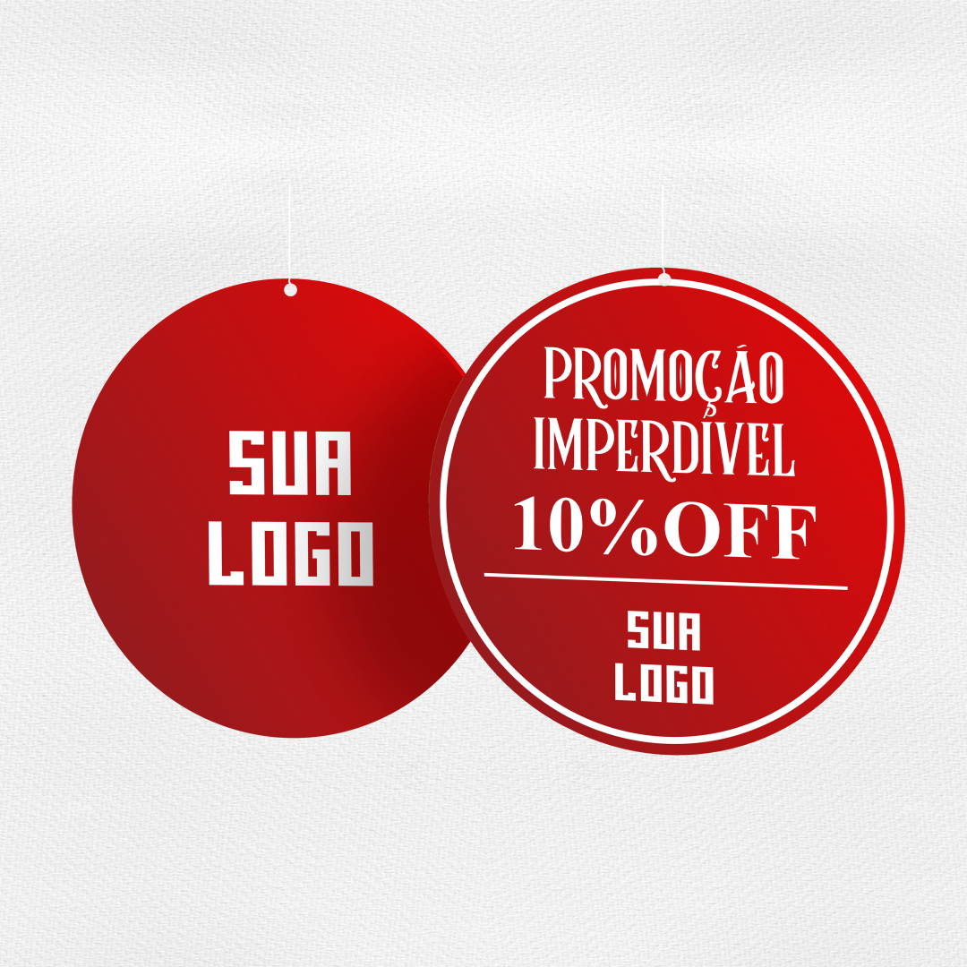 Promoção PDV - Móbile 30cm ø em PS 1mm - 9 Unidades - Malires Gráfica