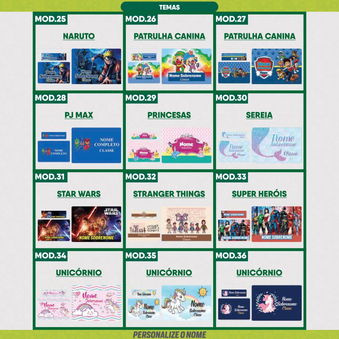 RÉGUA PERSONALIZADA - VOLTA AS AULAS - Malires Gráfica