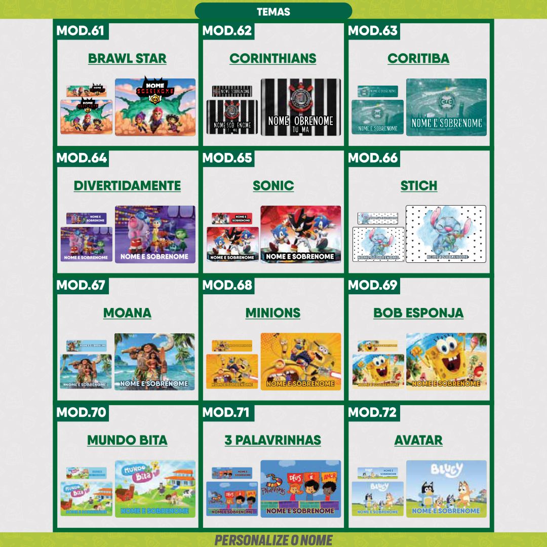 RÉGUA PERSONALIZADA - VOLTA AS AULAS - Malires Gráfica