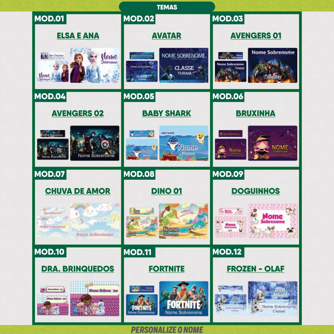CADERNO DESENHO CAPA PERSONALIZADA - VOLTA AS AULAS - Malires Gráfica