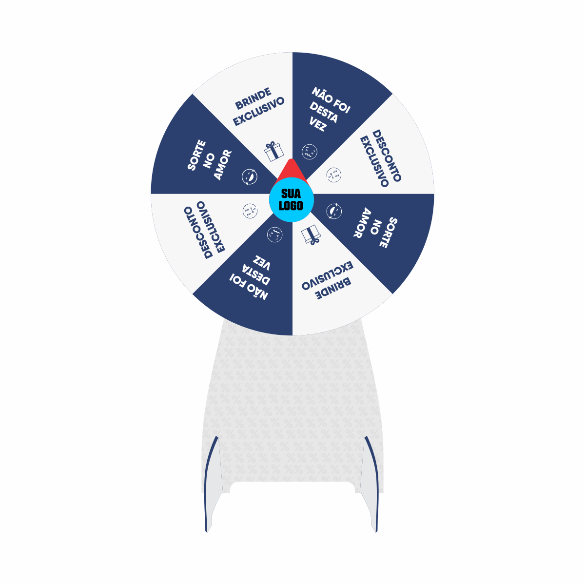 ROLETA DE PRÊMIOS DE MESA EM PS 3MM - Malires Gráfica