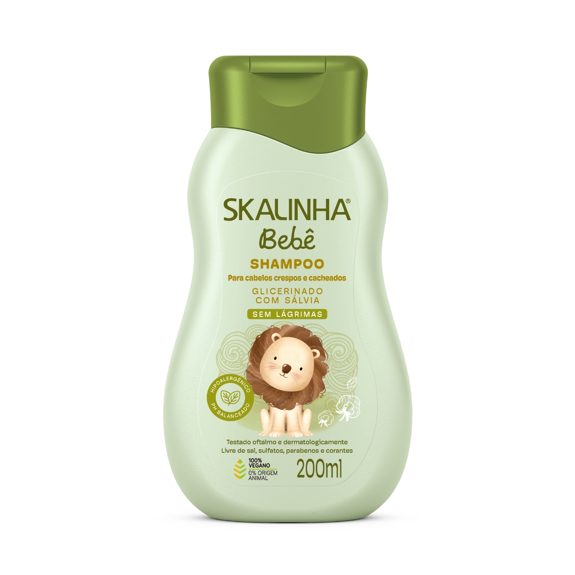 Shampoo Bebê Infantil Sálvia Cacheados Vegano Skala 200ml - Vobella