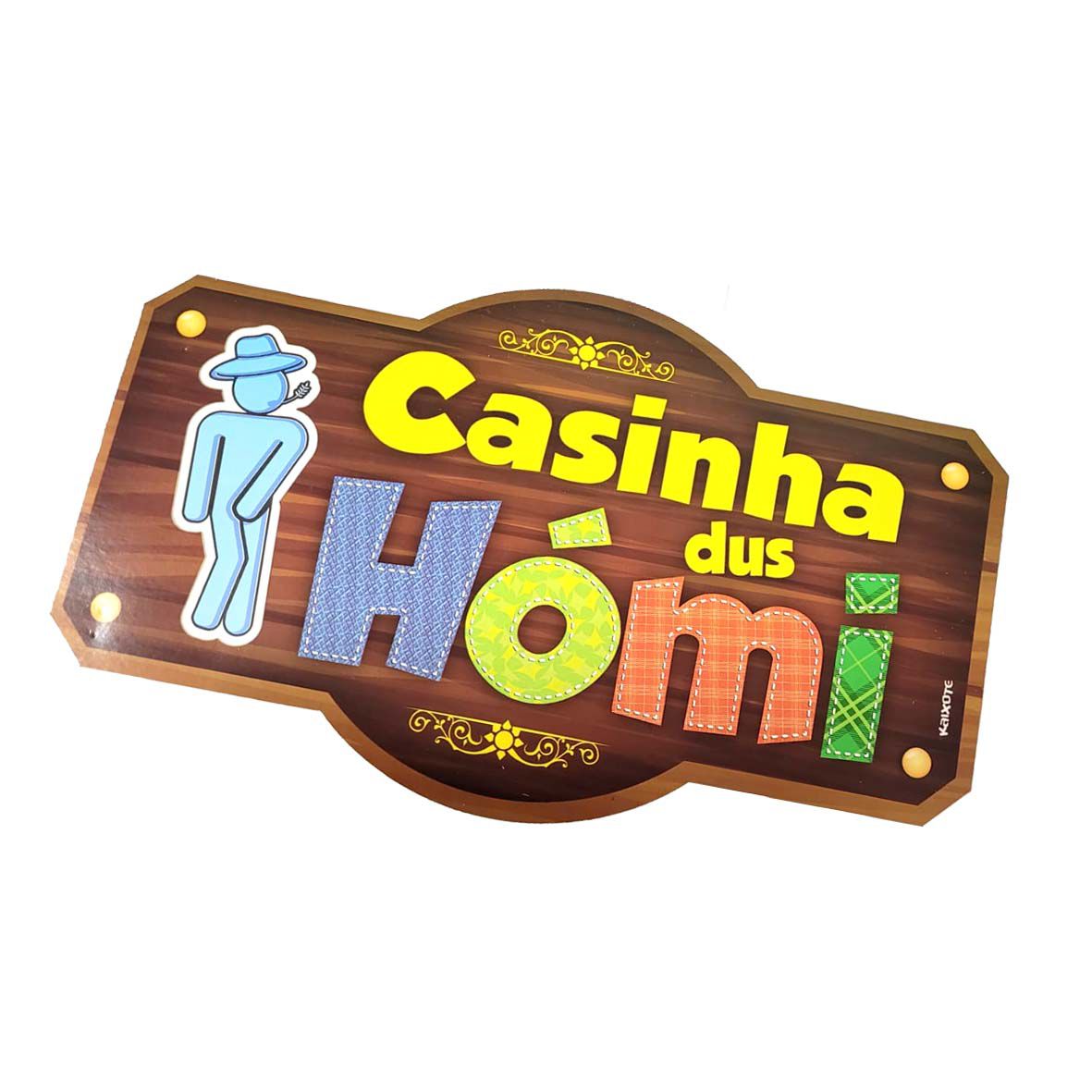 Placa p/ Banheiro "Hómi e Muié" Festa Junina c/ 2 un 7021/01 -Kaixote ...