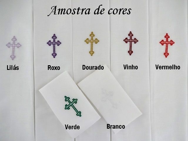 Corporal em linho bordado - Alfaias Litúrgicas para altar - Paula Marin ...