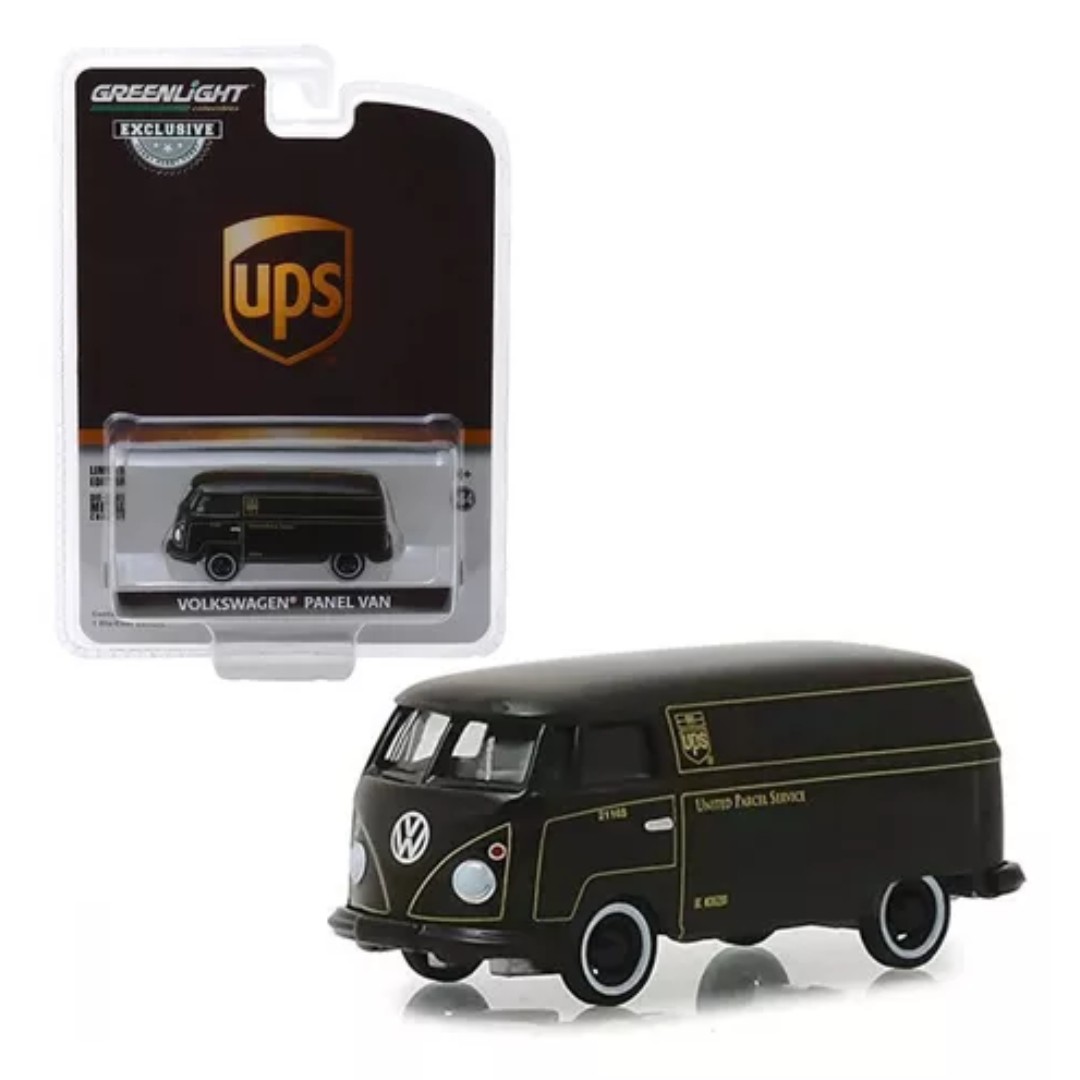 Miniatura carro Volkswagen UPS Panel Van 1/64 - AutoMOTIVO Store