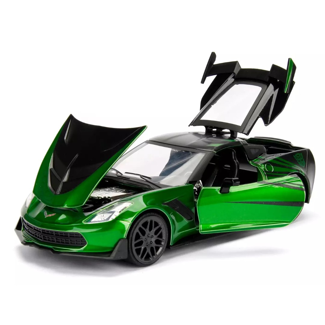Miniatura Transformers Corvette Stingray Crosshair 1/24 - AutoMOTIVO Store