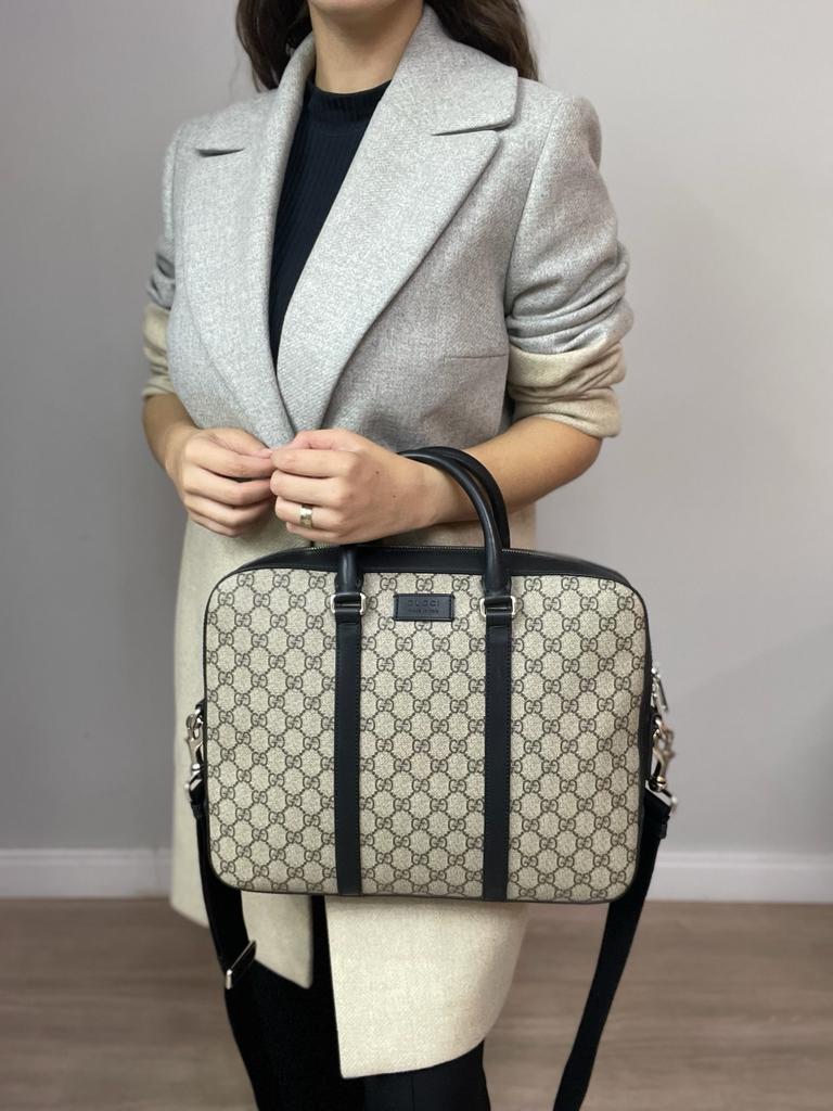 Pasta Gucci GG Supreme Unissex - Uma Vez Mais Brechó Boutique